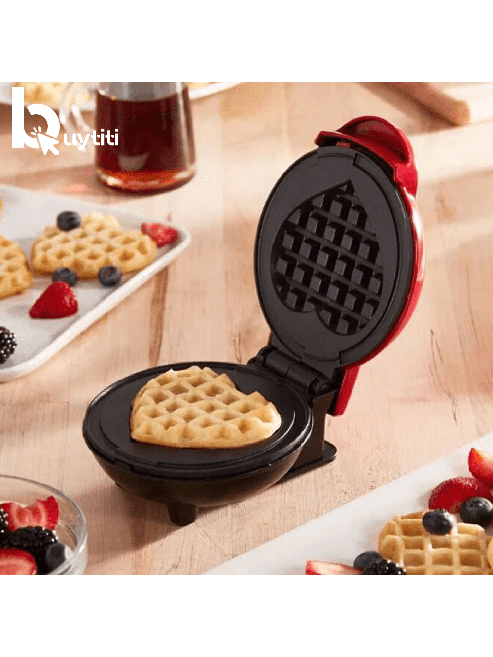 Mini waflera en forma de corazón antiadherente SH-1013