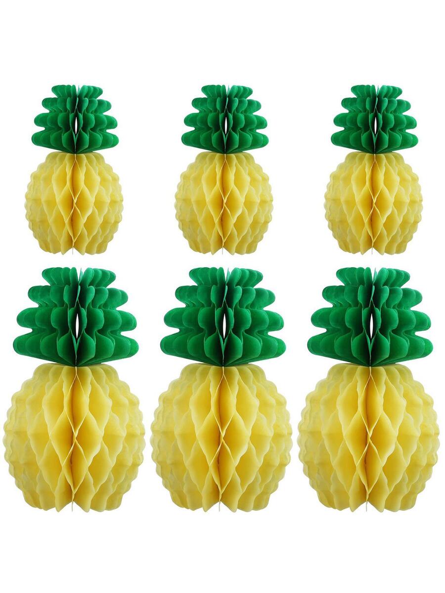 1PC Pineapple Honeycomb Centerpieces Tissue Paper Pineapple Table ...