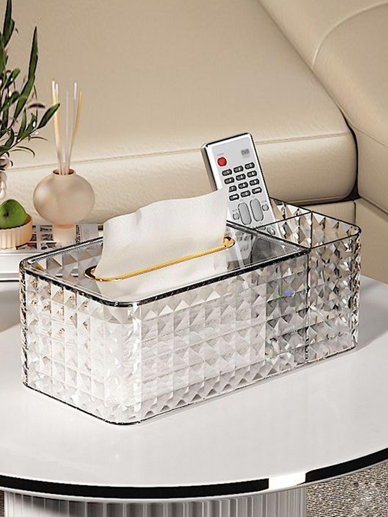 1pc PET Tissue Storage Box, Modern Clear Tissue Box Cover Holder For Home