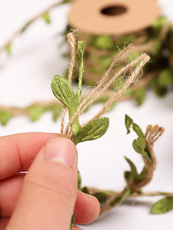 1 Roll Artificial Leaves Jute Twine Ribbon For Decoration | SHEIN USA