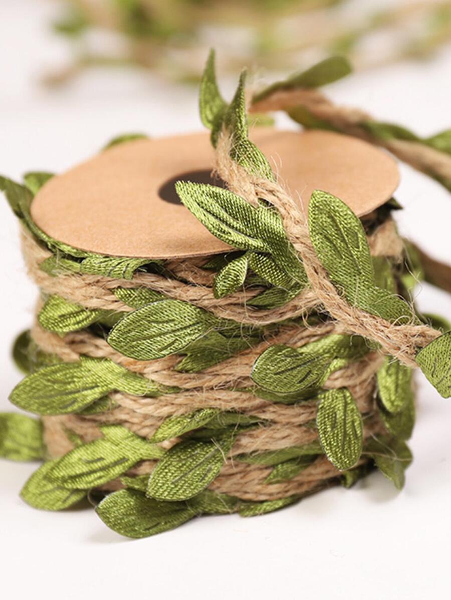 1 Roll Artificial Leaves Jute Twine Ribbon For Decoration | SHEIN USA