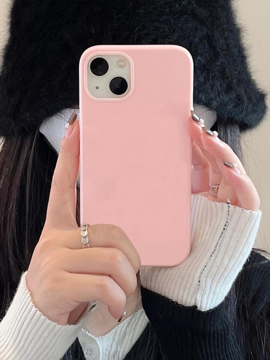 Basic Phone Cases 1pc Glossy Candy Color Jelly Phone Case Fit Compatible With Iphone11 IPhone12 ...