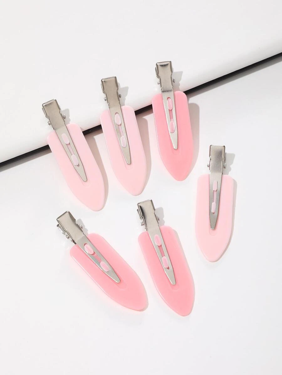 6pcs Solid Alligator Hair Clip | SHEIN UK