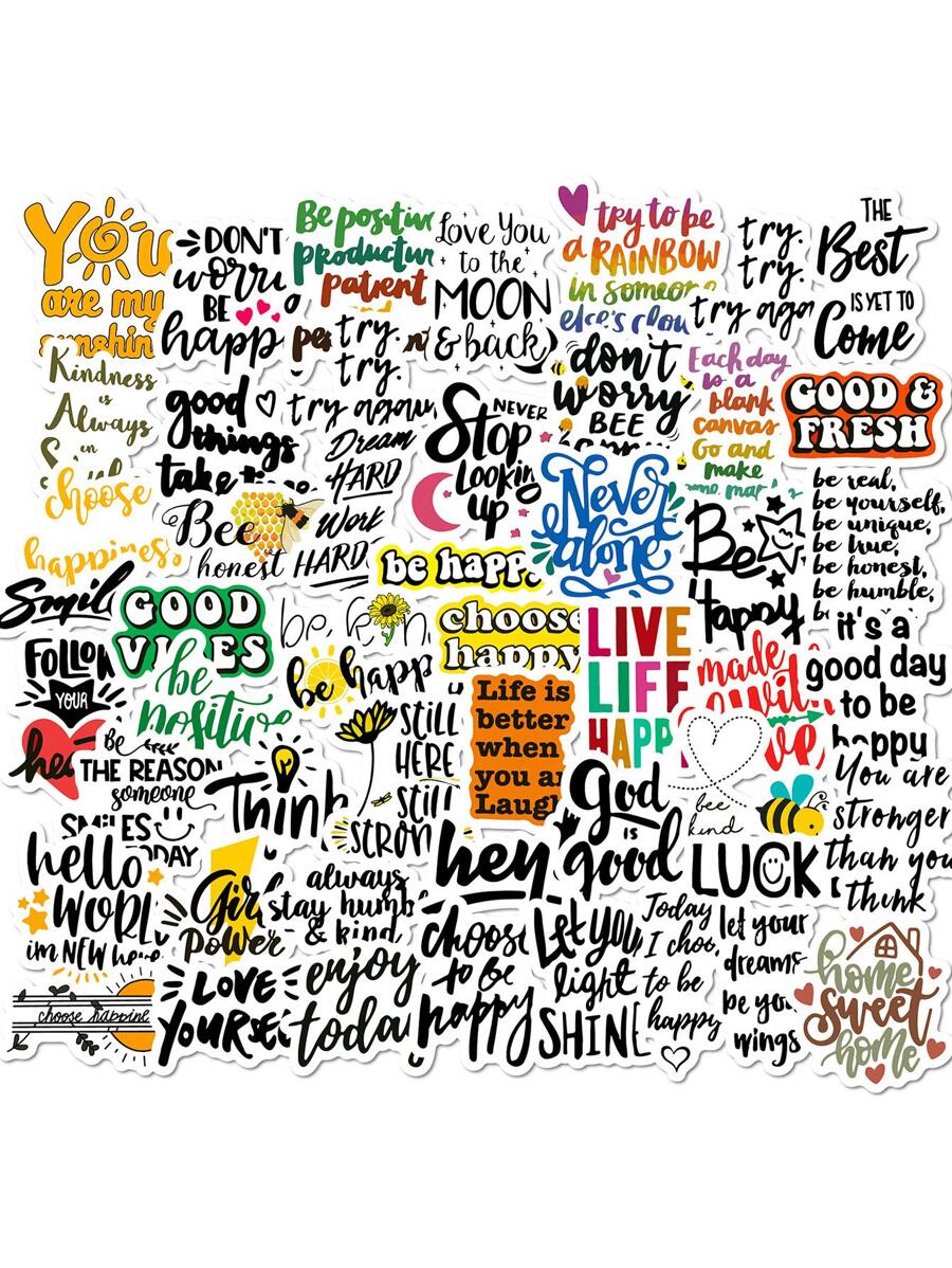 50PCS Motivational Sticker, Inspirational Words Stickers for Teens ...