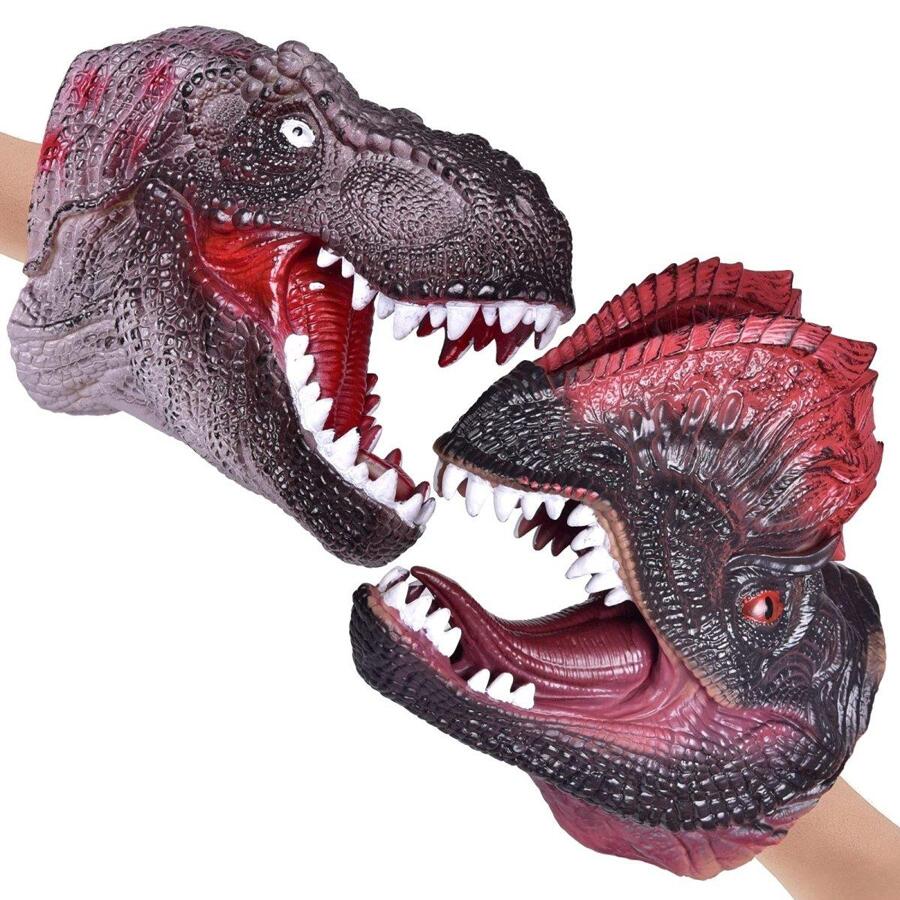FUN LITTLE TOYS Tyrannosaurus Rex & Dilophosaurus Hand Puppet | SHEIN USA