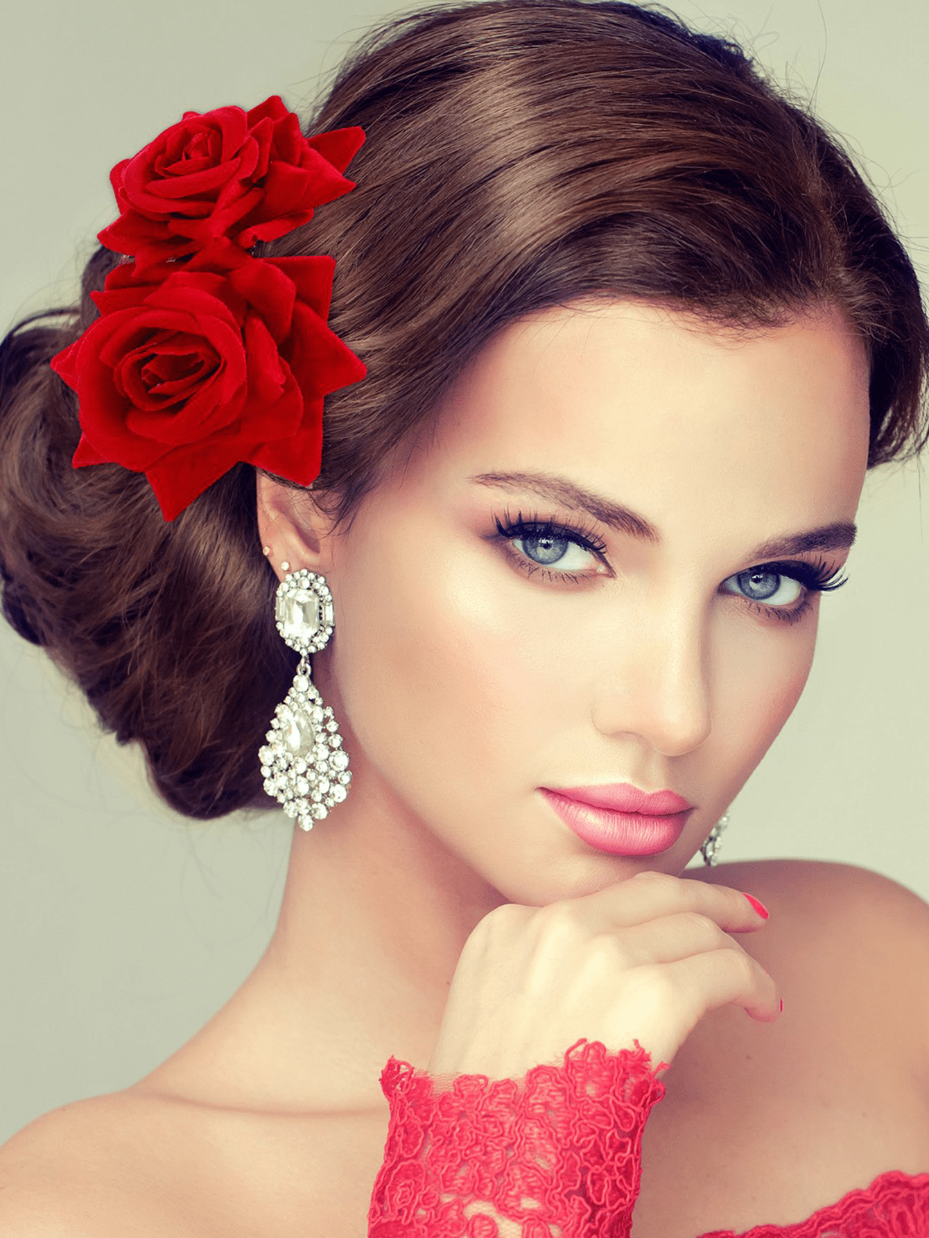 2pack Rose Flower Hair Clip Women Rose Flower Hair Accessories Wedding ...