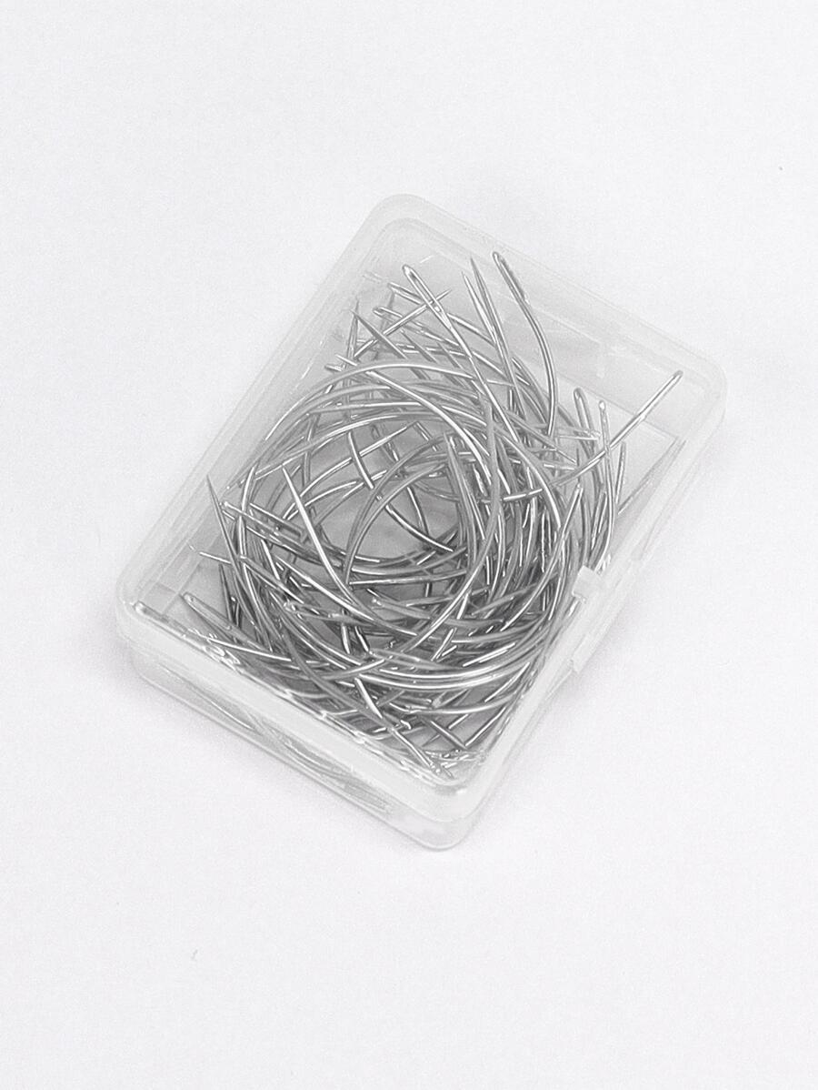 50pieces Wig Making Pins Needles Set C Curved Needles Hair Weave ...