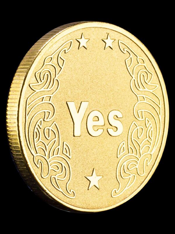 Yes or No Prediction Decision Coin Gothic Gold Color Coin Souvenirs and ...