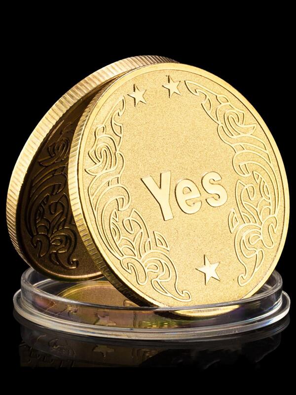 Yes or No Prediction Decision Coin Gothic Gold Color Coin Souvenirs and ...