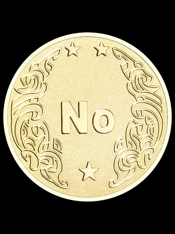 Yes or No Prediction Decision Coin Gothic Gold Color Coin Souvenirs and ...