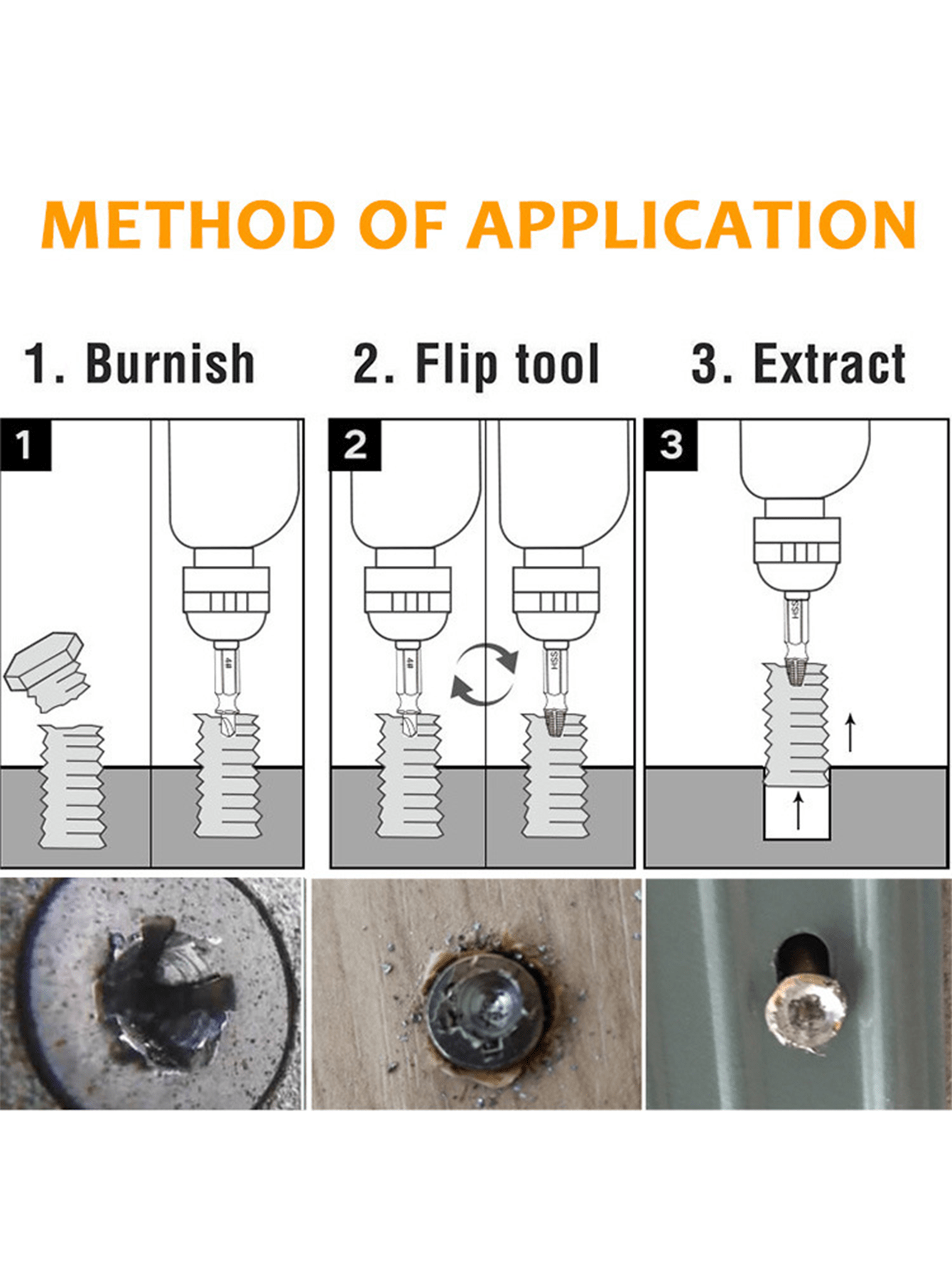 6 in 1 Screwdriver Bit easy to take out broken head screw extractor ...