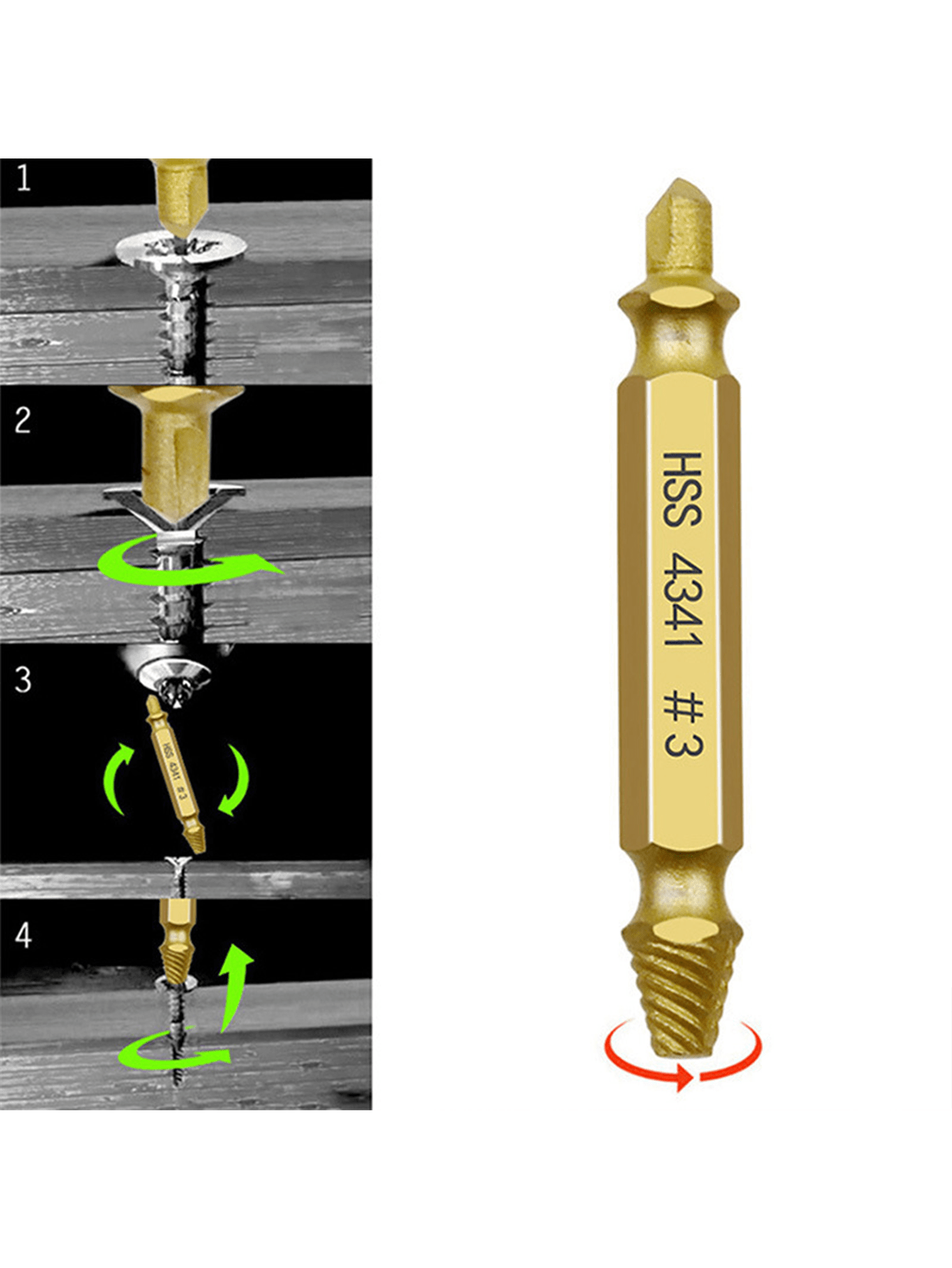 6 in 1 Screwdriver Bit easy to take out broken head screw extractor ...