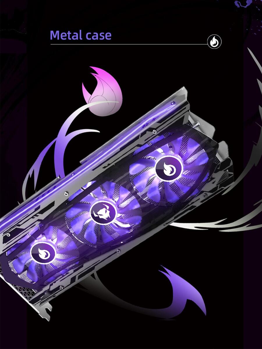 YESTON Geforce RTX 3060 Ti 8GB Purple Rhinestone Series NVIDIA High End ...