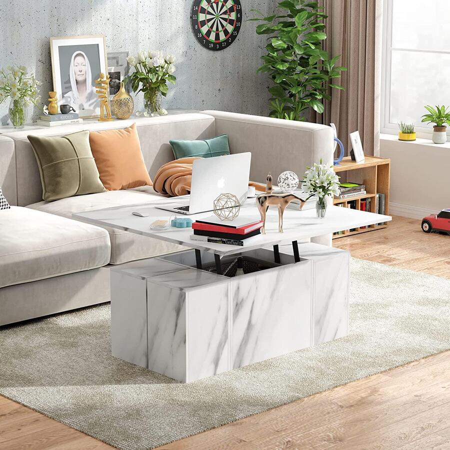 PAKASEPT Lift Top Coffee Table,3 In 1 Multi-Function Coffee Table With ...