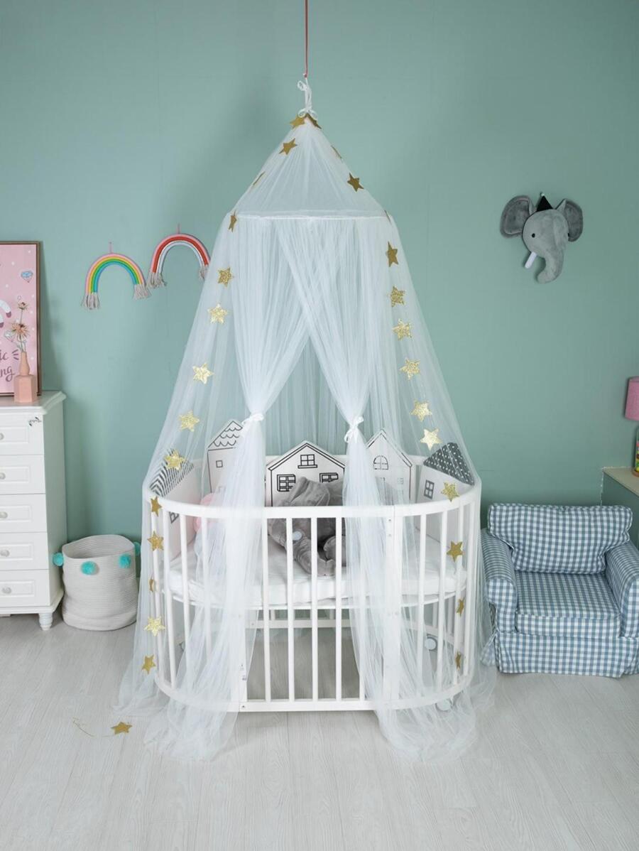 1pc White Nordic Style Dome Mosquito Net Canopy With 7 Layers Of ...