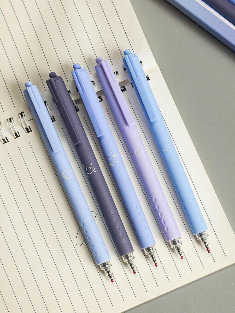 MOKA 5pcs/Set Cartoon Neutral Pen Back To School | SHEIN UK