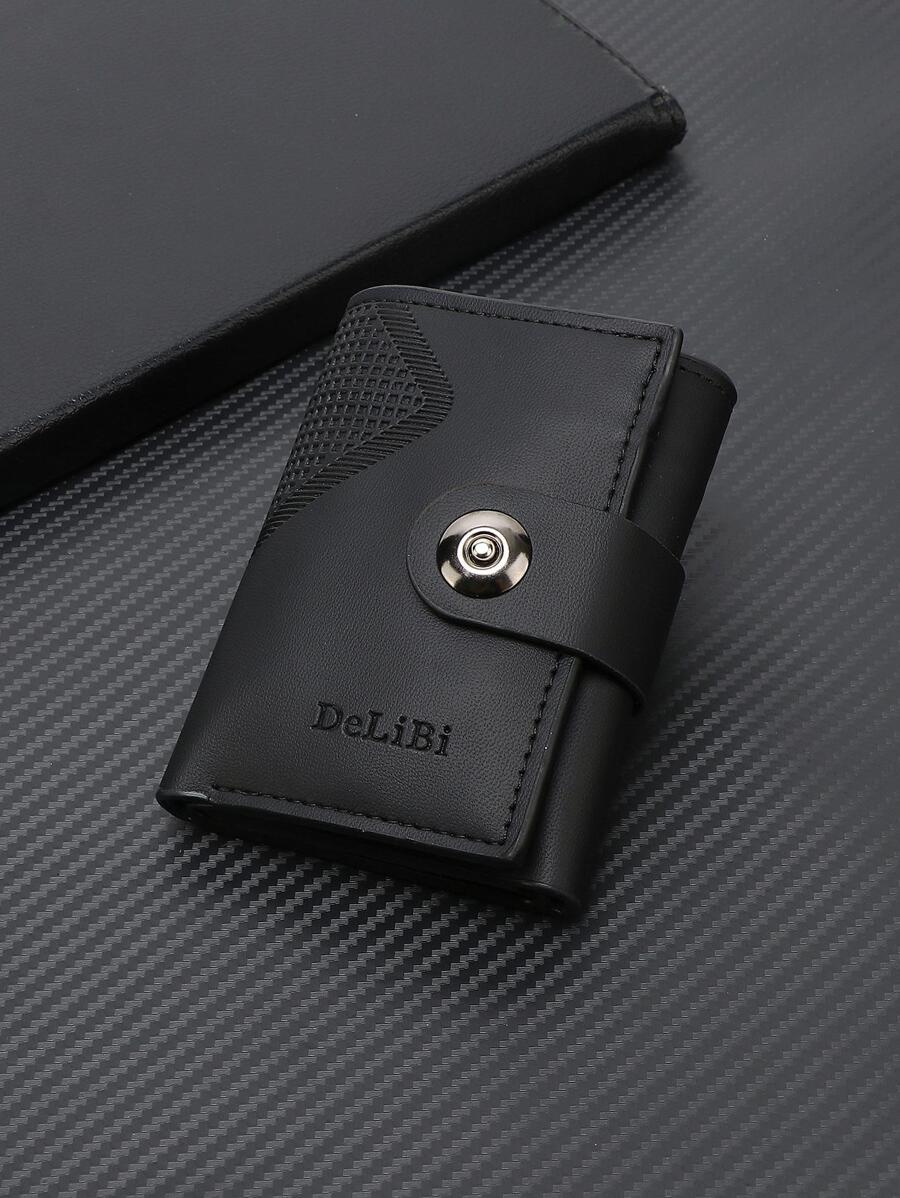 DE LI BI Minimalism Style Fashion Graphic Men's Trifold Magnetic Wallet ...