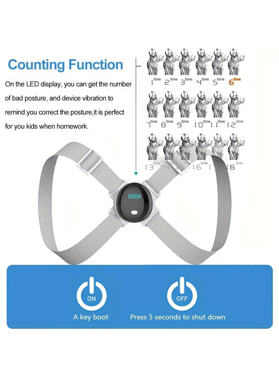 Smart Adjustable Posture Corrector With Smart Sensor, Back Posture ...