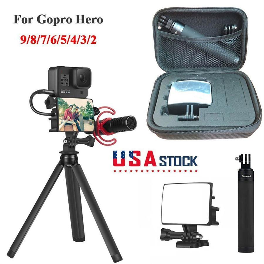 Wide-Angele Vlog Selfie Mirror + Mic Adapter with Extendable Selfie ...