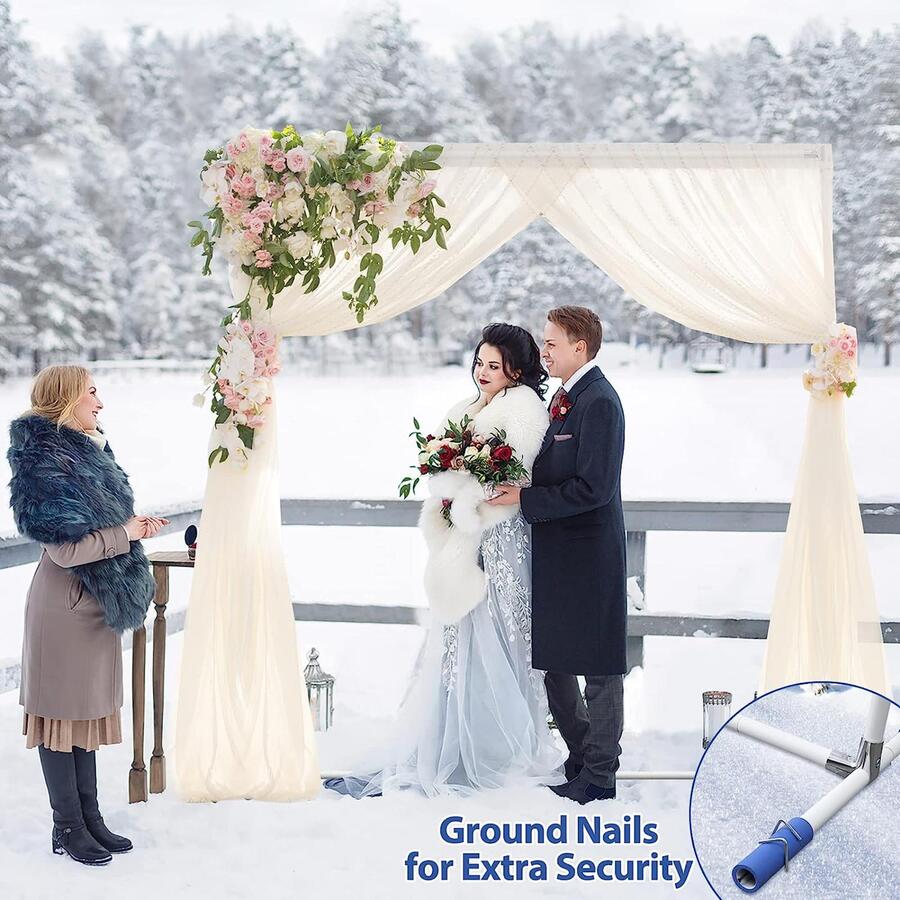 Wedding Arch 7 FT Wedding Arches for Ceremony Square Arch Backdrop ...