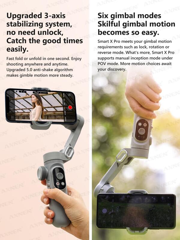 Professional Gimbal Stabilizer for Smartphone w/Wireless Charging OLED ...