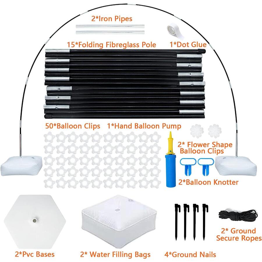 Reusable Balloon Arch Kit Balloon Arch Stand 10 Ft Adjustable Balloon ...