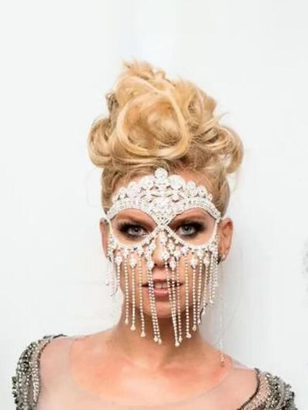 Rhinestone Decor Costume Face Shield | SHEIN South Africa