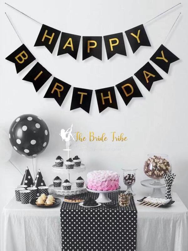 Birthday Banner with Shimmering Gold Color Letters, Happy Birthday ...