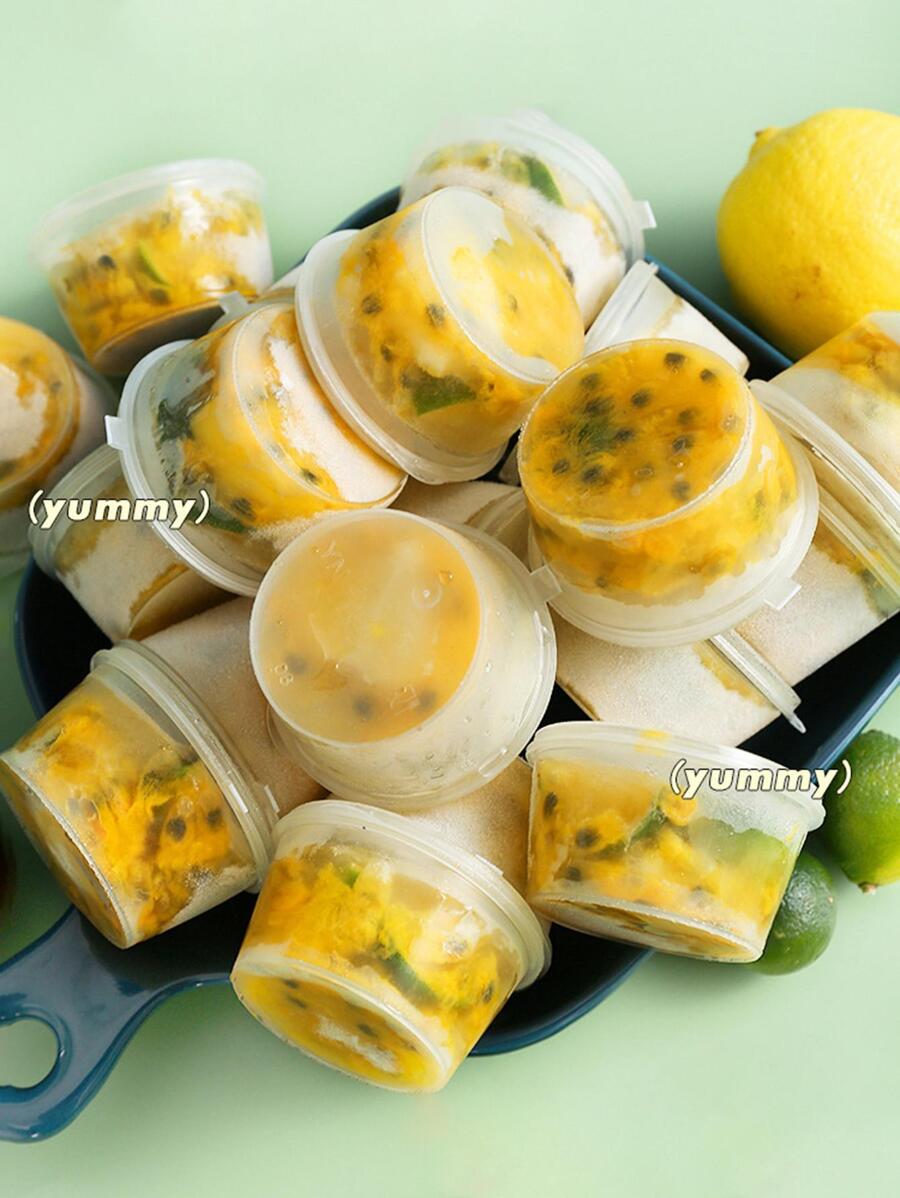50pcs/Set, 25ml Transparent Food Sauce Container Packaging Boxes With ...