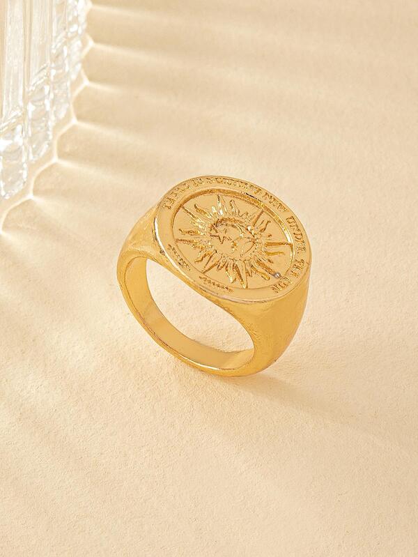 1pc -color Moon & Star Ring Suitable For Ladies' Daily Wear | SHEIN UK