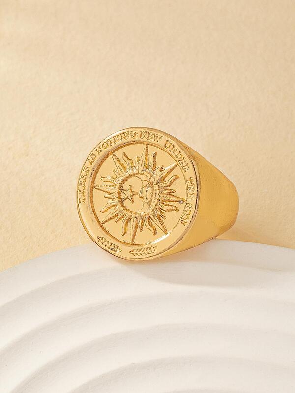 1pc -color Moon & Star Ring Suitable For Ladies' Daily Wear | SHEIN UK