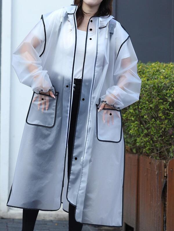 1pc Pocket Detail Portable Disposable Raincoat, Waterproof EVA Modern ...