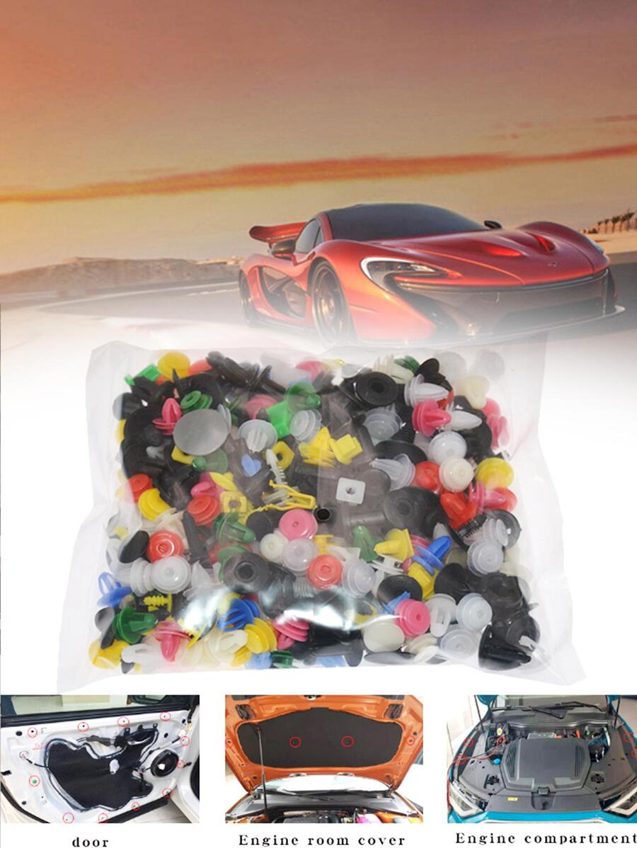 200pcs Mixed Fasteners For Car, Including Clips For Door, Trunk, Mud ...