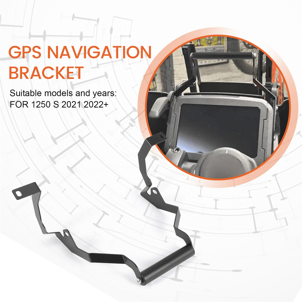 Motorcycle Windshield Stand Holder Mobile Phone GPS Navigation Plate ...