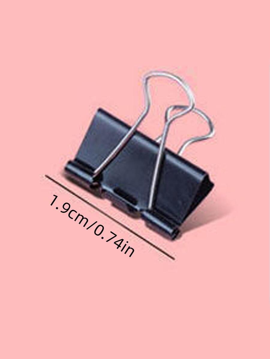 Small Size Metal Black Long Tail Clips For Office Stationery | SHEIN USA
