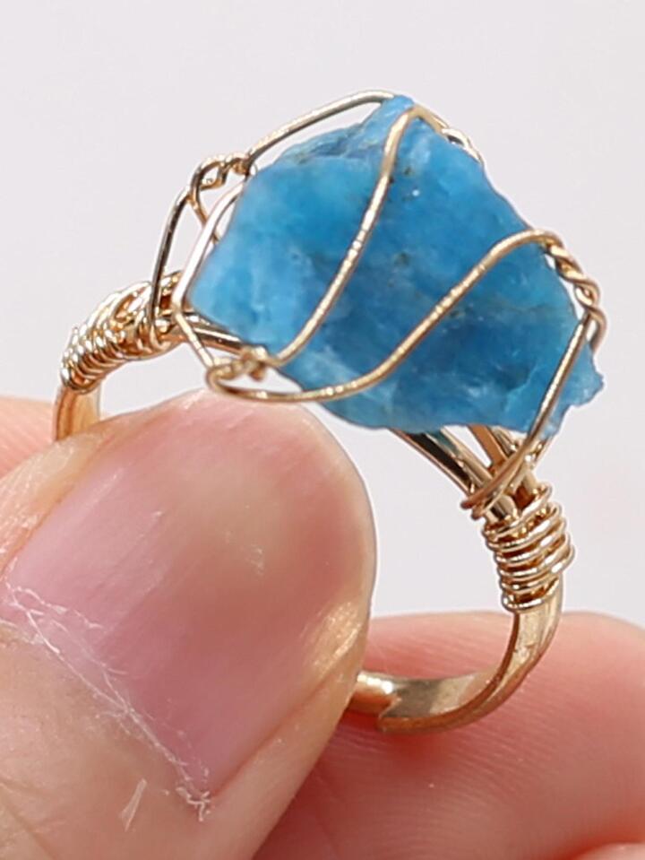 uncut topaz ring