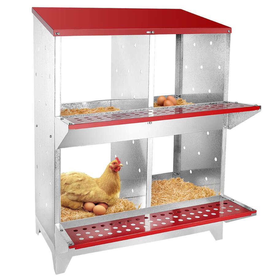 Chicken Nesting Box, DIOSMIO 4 Hole Poultry Nest Boxes for Chicken ...