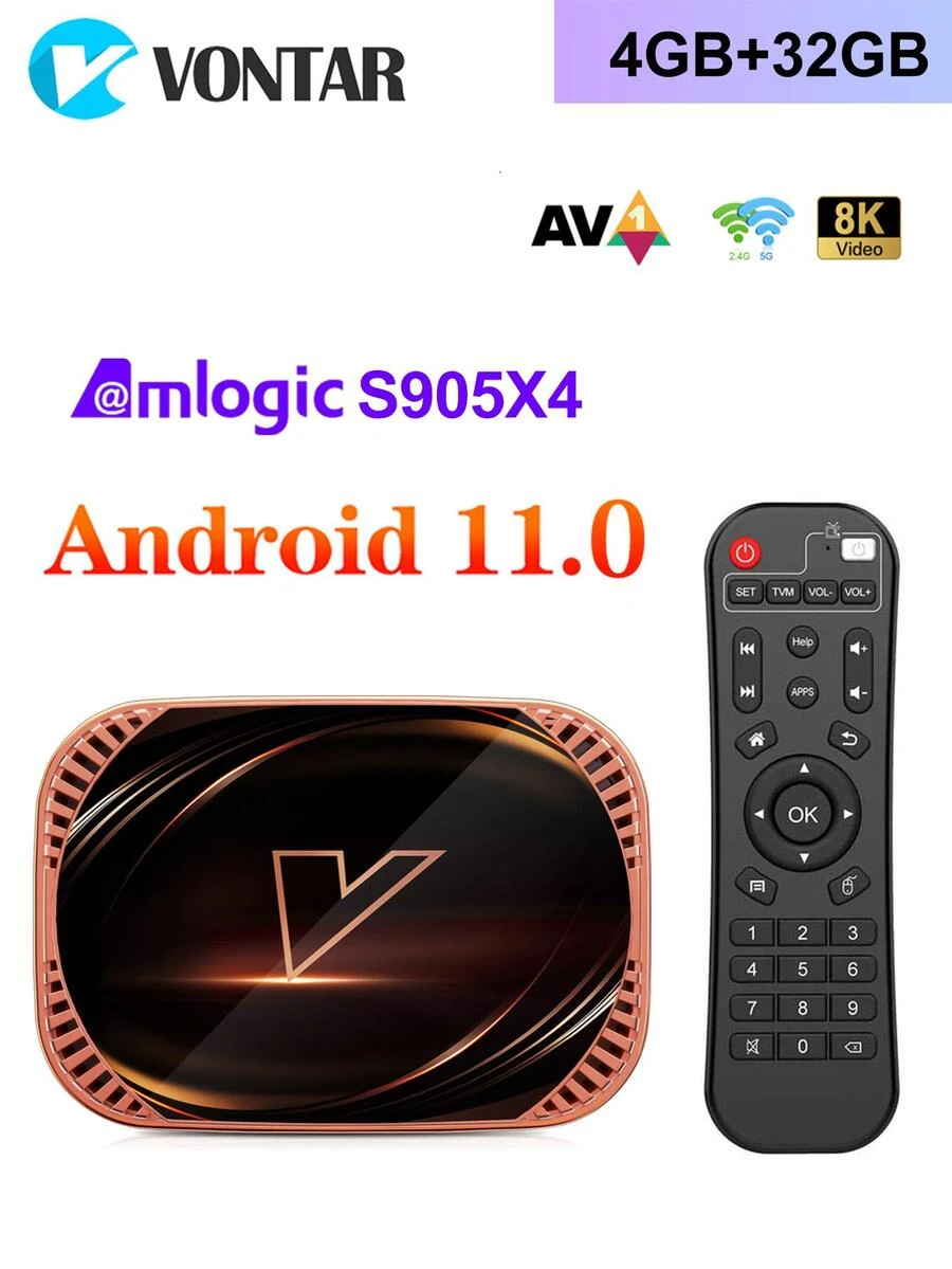 VONTAR VONTAR X4 4GB 32GB Amlogic S905X4 Smart TV Box Android 11 ...