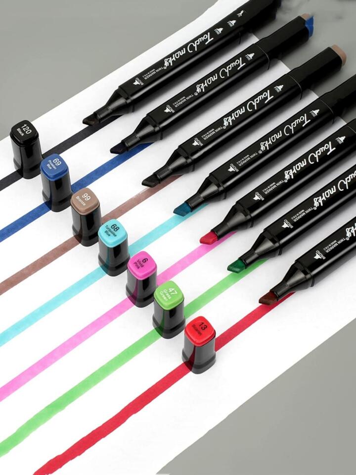 80 Colors Art Marker Alcohol Felt Pen Manga Sketching Markers Dual ...