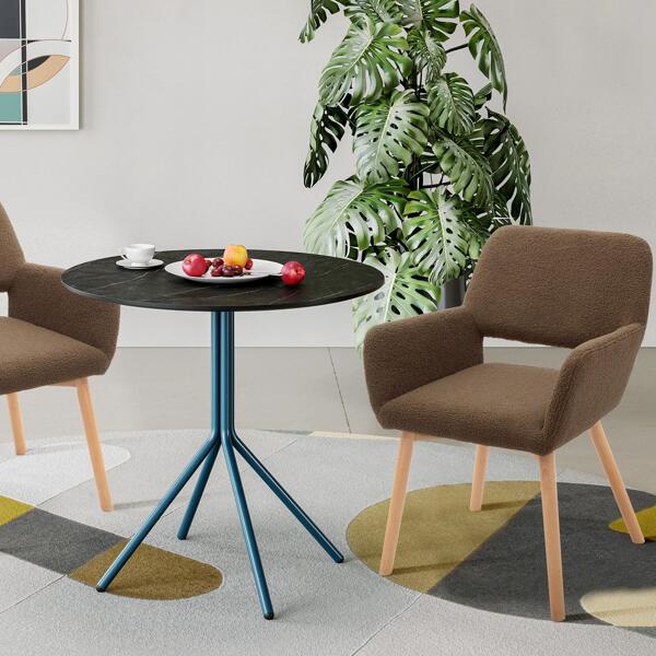 Velvet Leisure Modern Living Dining Room Accent Arm Chairs Club Guest ...