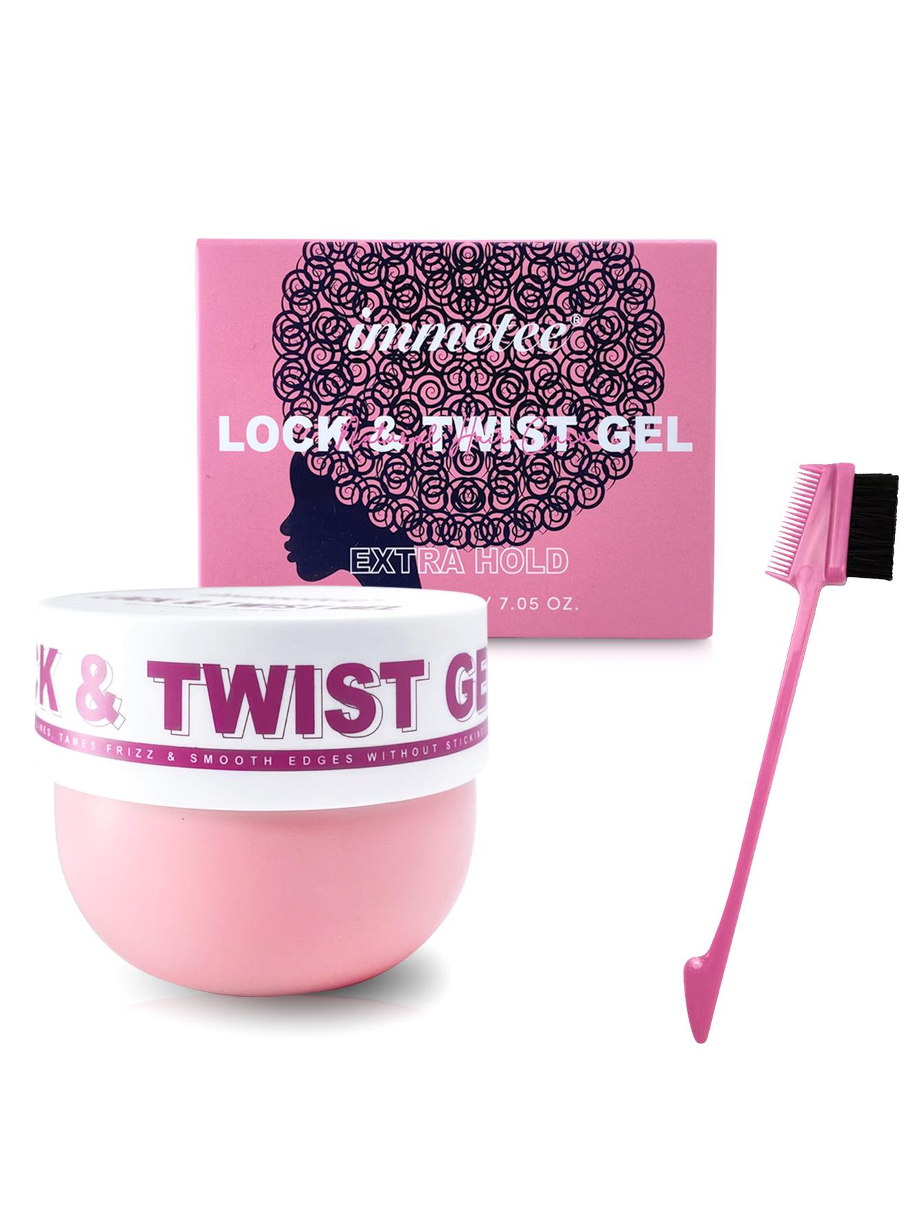 immetee Twist and Lock Gel, Braiding Gel with Brush, Edge Control Gel ...