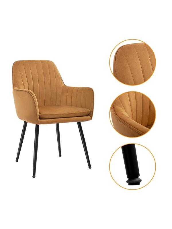 CangLong Furniture Modern Living Dining Room Accent Arm Chairs Club ...