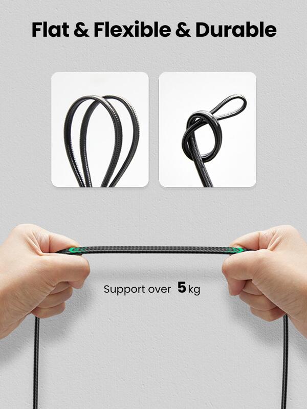 UGREEN Ugreen Cat 7 Flat Ethernet Cable 10gbps 600MHz 30AWG Braided ...