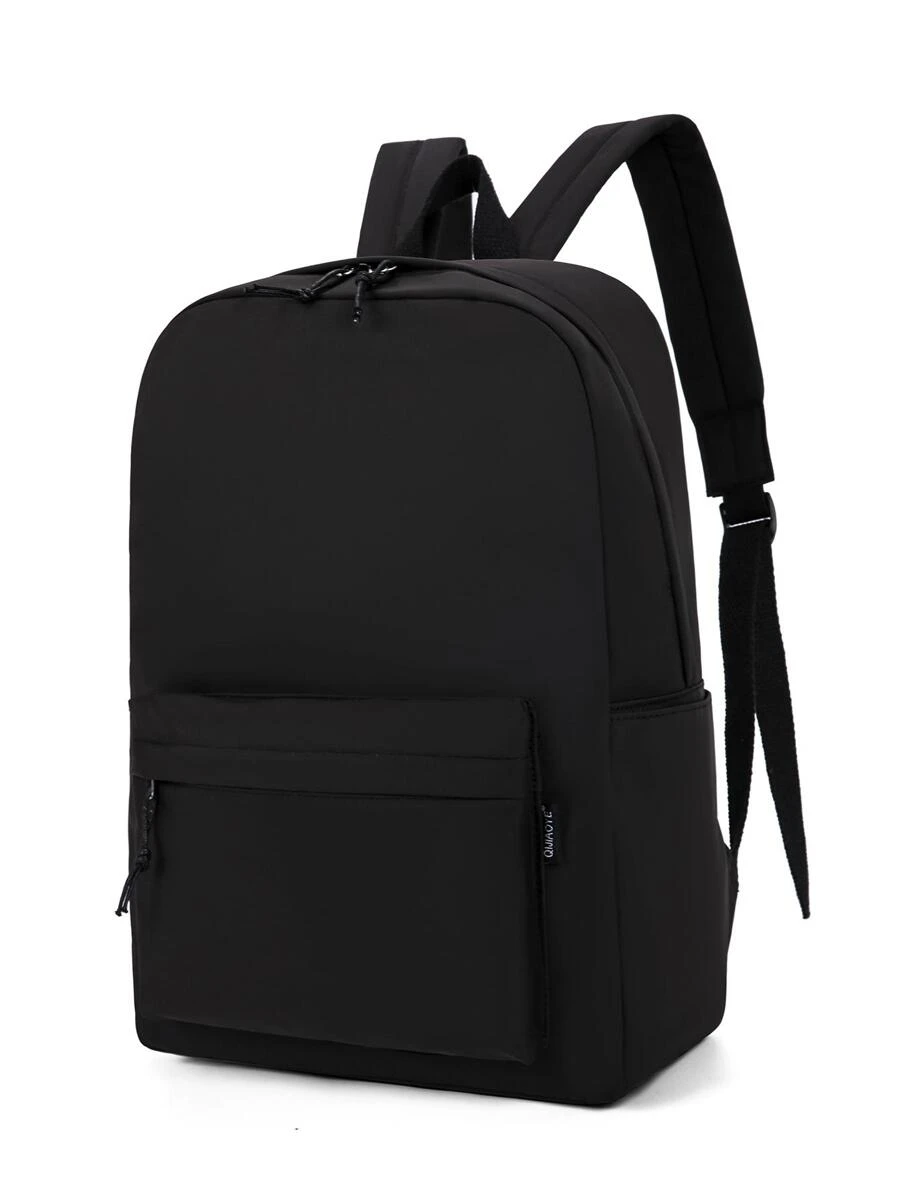 Black Minimalist Laptop Backpack Simple Large Capacity Tourism Backpack ...