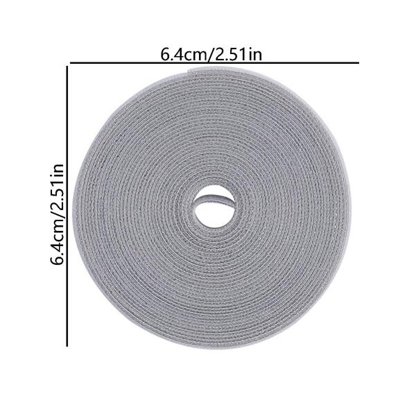 1 Roll 5m Gray Cuttable Cable Management Magic Tape Strap For Computer ...