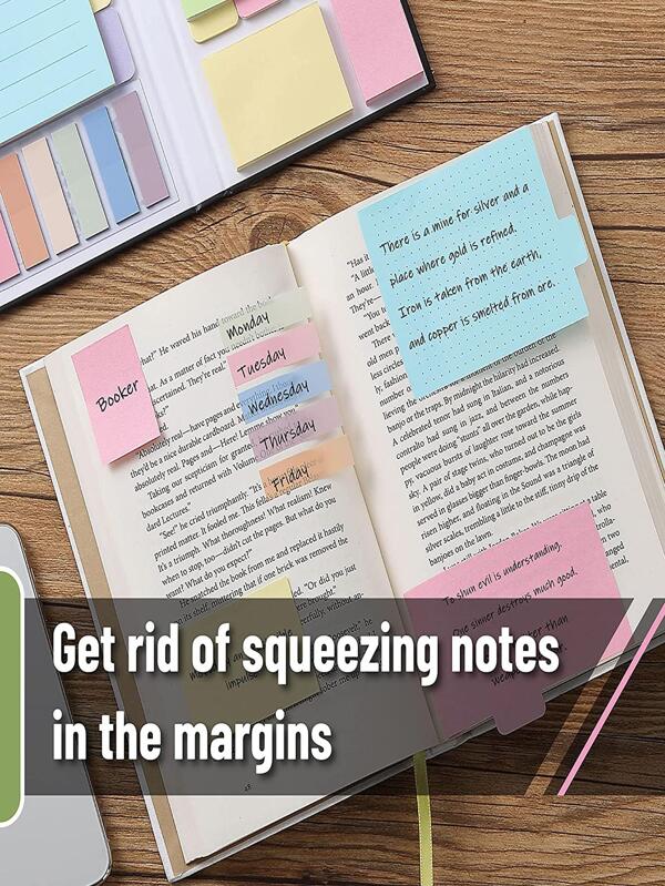 1 Set Of Colorful Notebook Cover Tear-off Sticky Note Combination ...