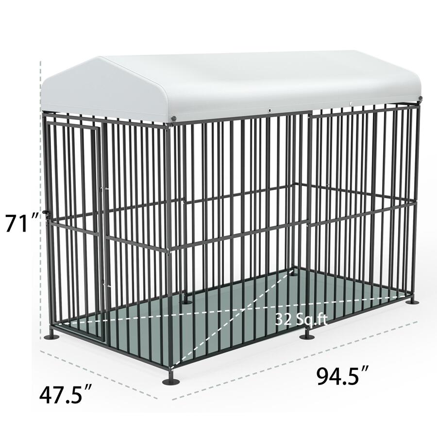 BEIMO Dog Kennel Outdoor for Large Medium Dogs Cage Heavy Duty Extra ...