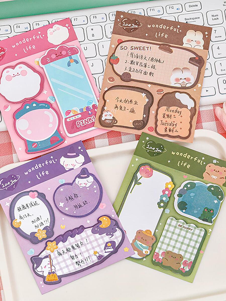 Cartoon Cute Shaped Sticky Notes | SHEIN UK