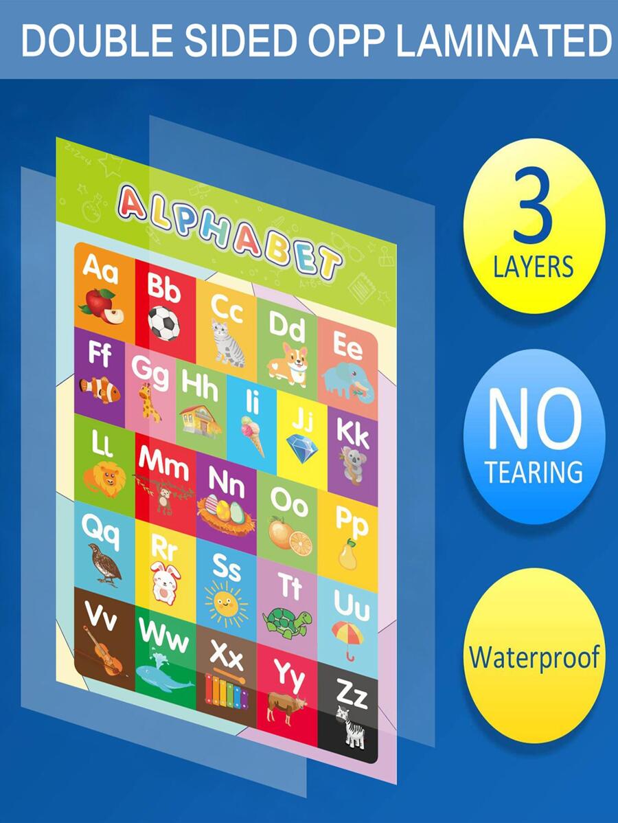 16pcs Kids Educational Posters For Toddlers - Teacher Posters For ...