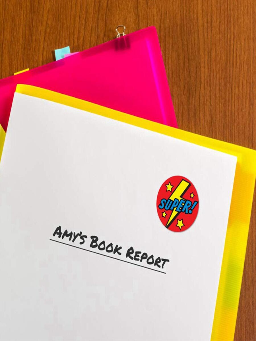 500pcs/roll 1inch Cartoon Reward Stickers, 2.5x2.5cm Kids Praise ...